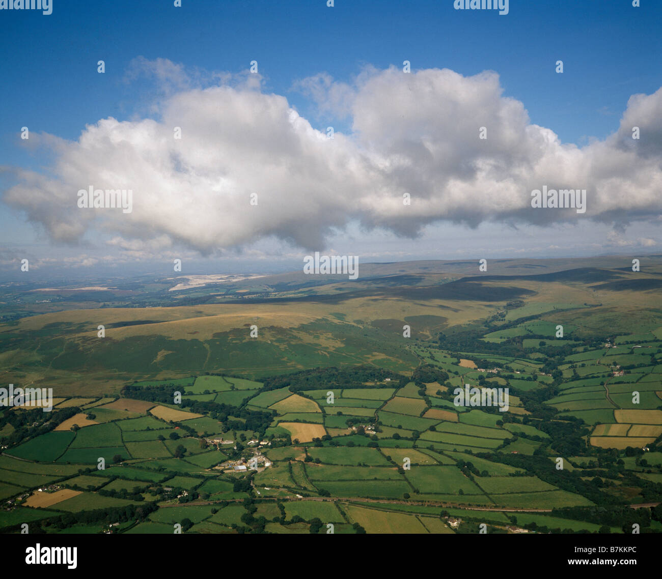Dartmoor fields aerial hi-res stock photography and images - Alamy