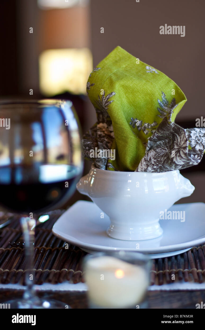 Brunch table place setting Stock Photo - Alamy