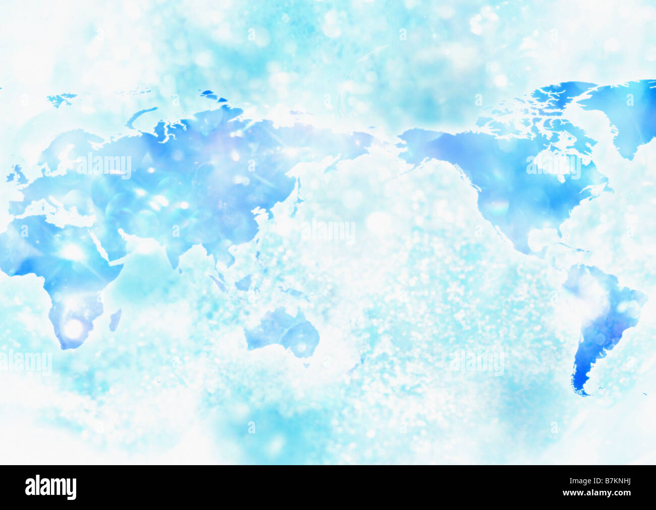 Image light blue world map hi-res stock photography and images - Alamy