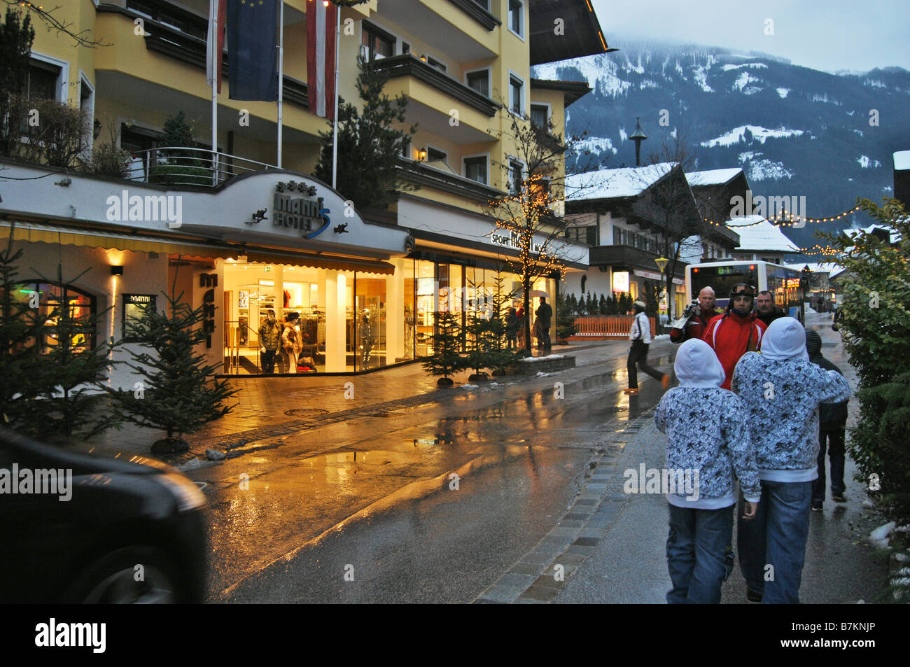 Mayrhofen town centre Tyrol Austria Stock Photo - Alamy