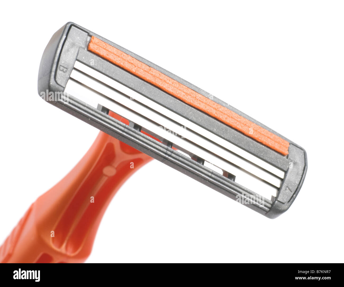 The disposable razor The shaving machine tool isolated on a white ...