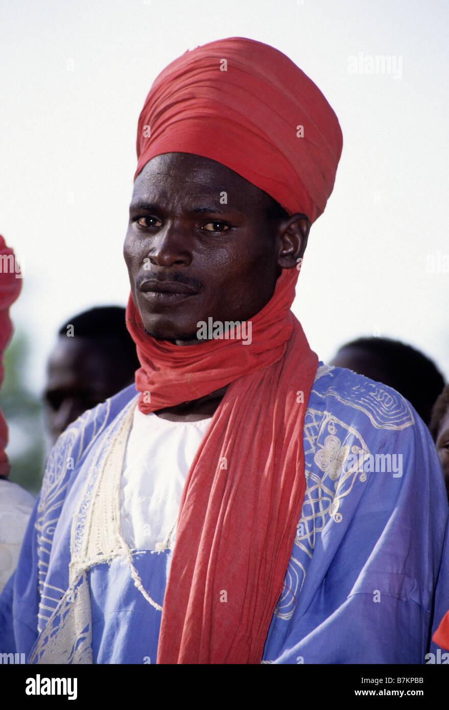 Kaouri, Niger. A Fulani Man in Turban and Embroidered Boubou Stock ...