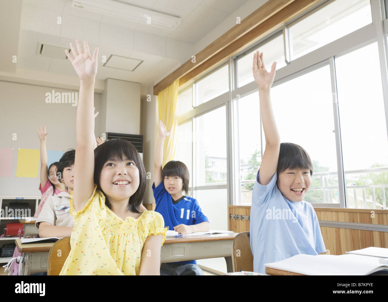 Elementary school students at school Stock Photo - Alamy