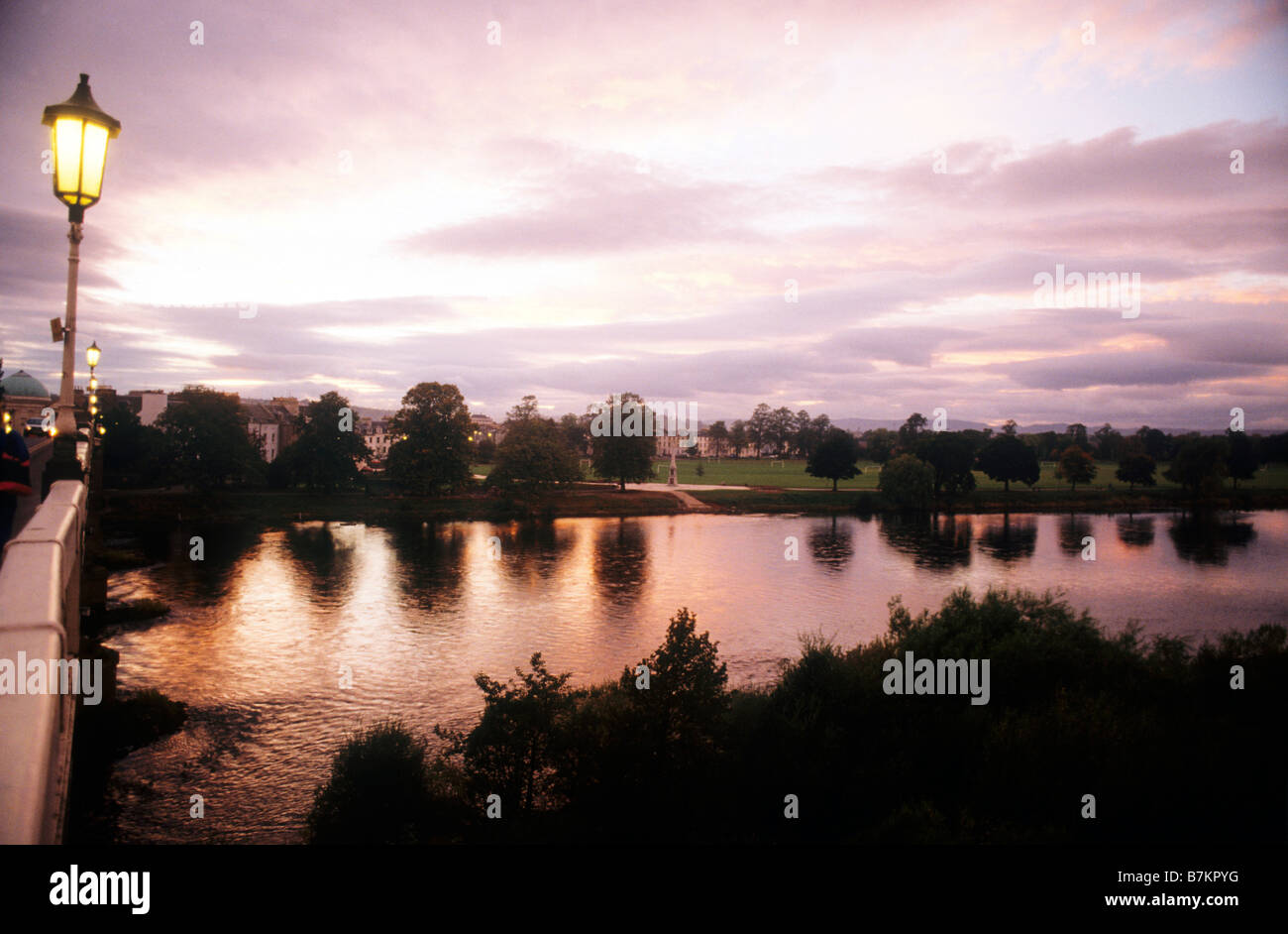 Perth Bridge River Tay sunset Scotland UK Scottish landscape scenery ...