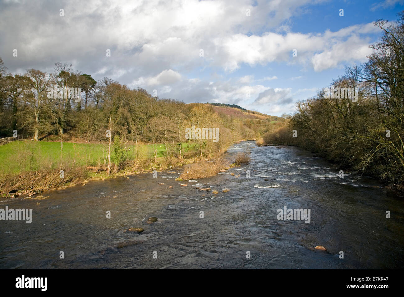 River Usk at Llangynidr in the Black Mountains of Powys Stock Photo - Alamy
