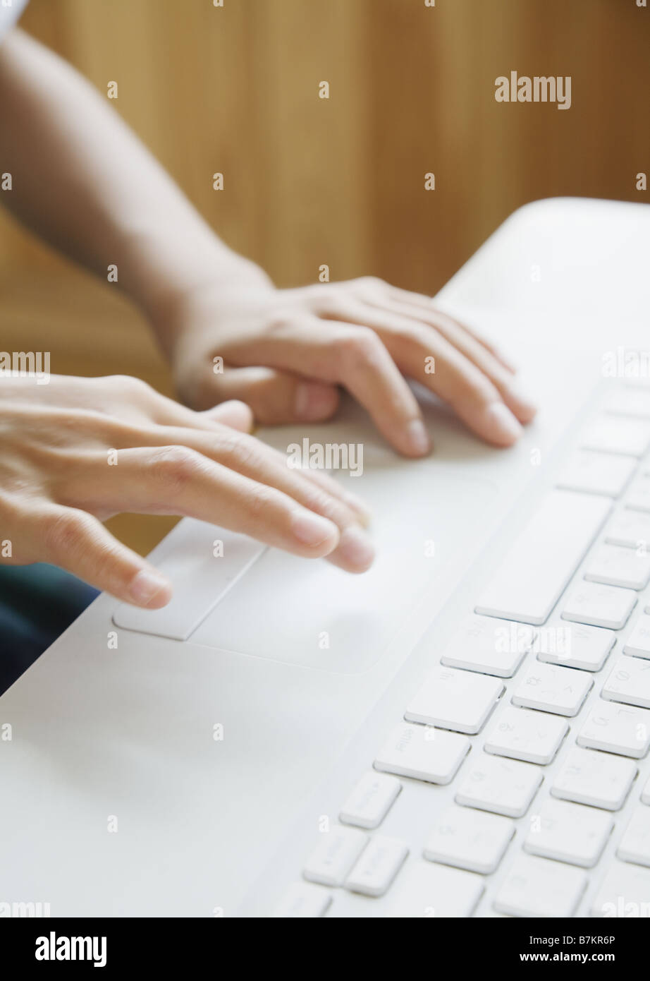 Typing hands of elementary school student Stock Photo - Alamy