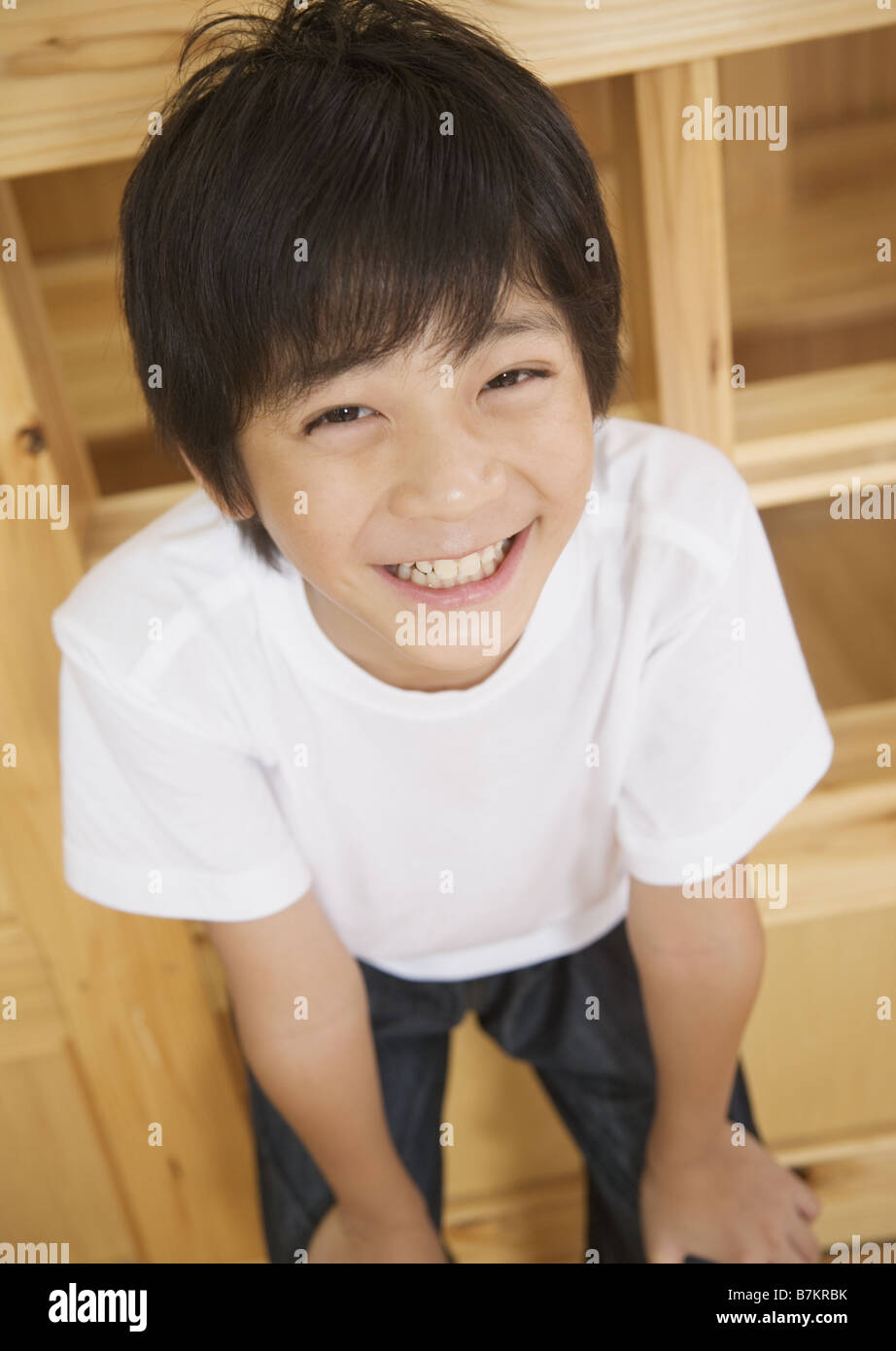 Elementary school boy smiling Stock Photo - Alamy