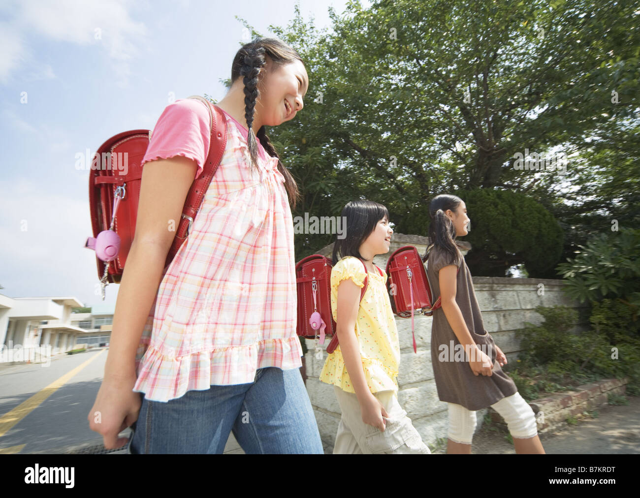 Elementary school students commute Stock Photo - Alamy