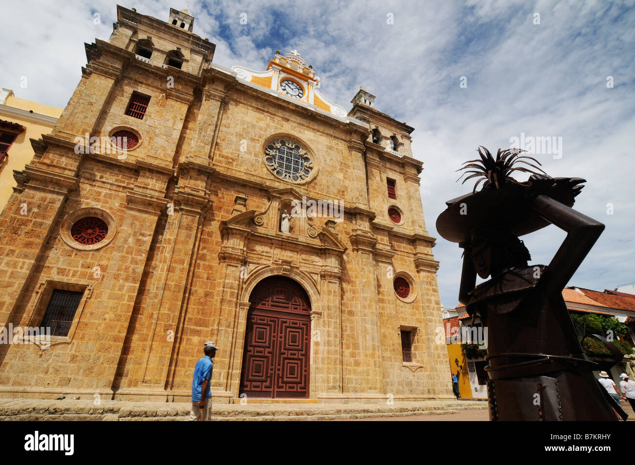 A colonial era church in Cartagena, Columbia Stock Photo - Alamy