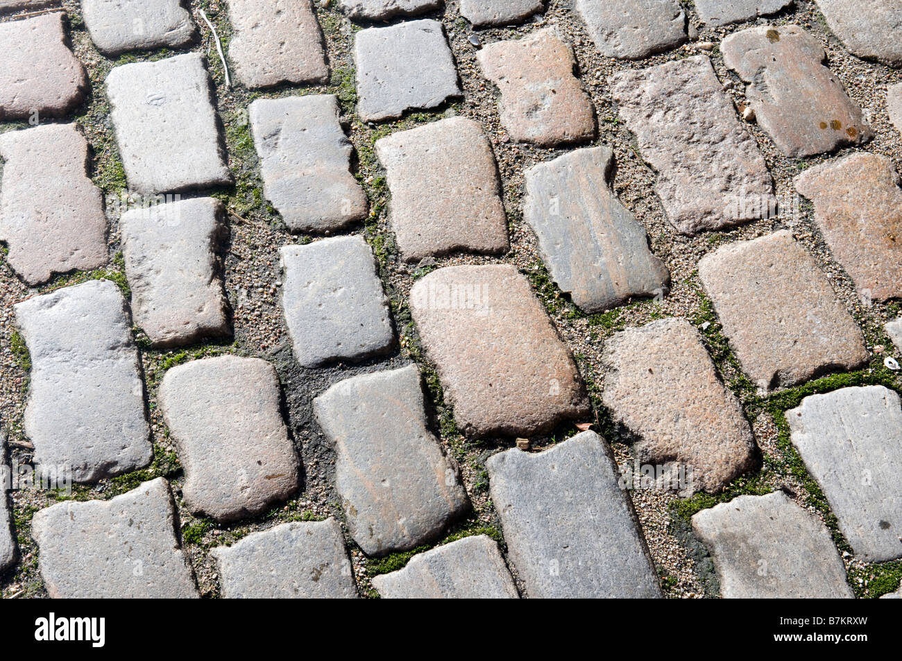 Cobblestone pavement, elevated view, full frame Stock Photo - Alamy