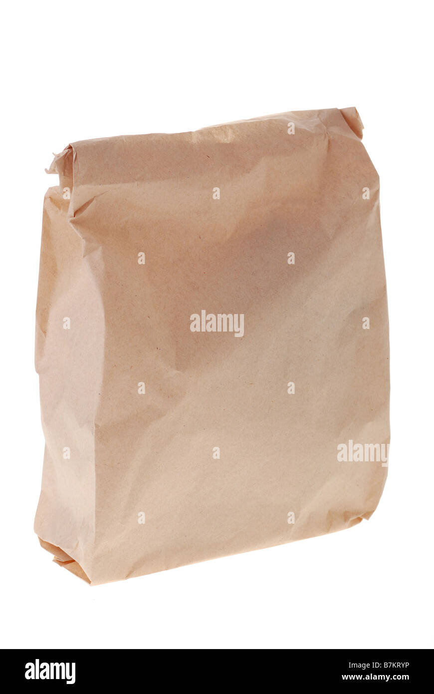 Paper package For storage of foodstuff it is isolated on white Stock ...
