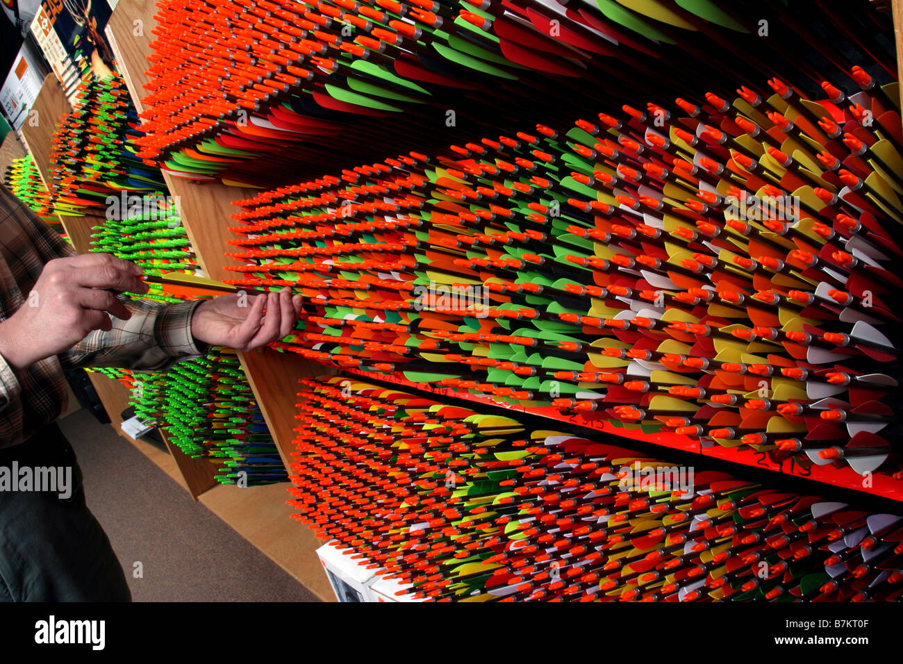 Arrows for sale on shelf Stock Photo - Alamy