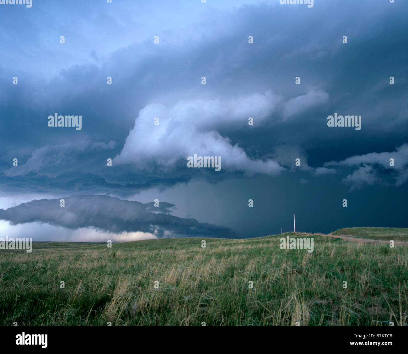 Wallcloud from supercell thunderstorm Stock Photo - Alamy