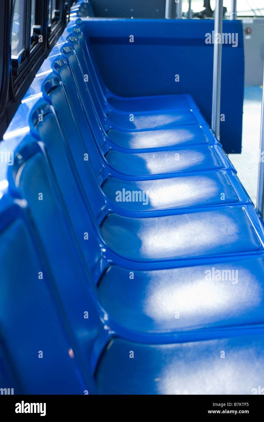 Blue bus seats bench hi-res stock photography and images - Alamy