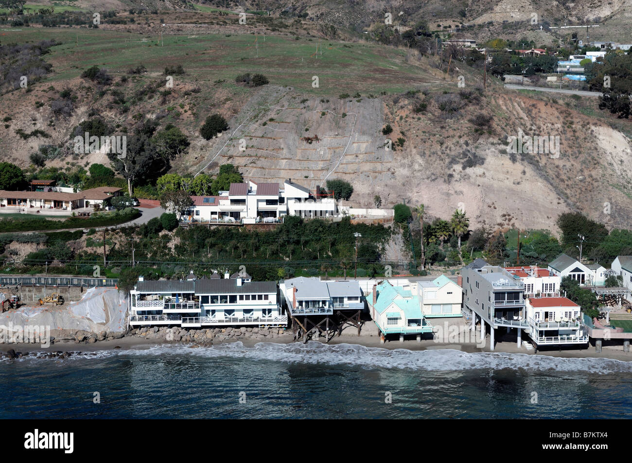 Aerial view malibu beach homes hi-res stock photography and images - Alamy