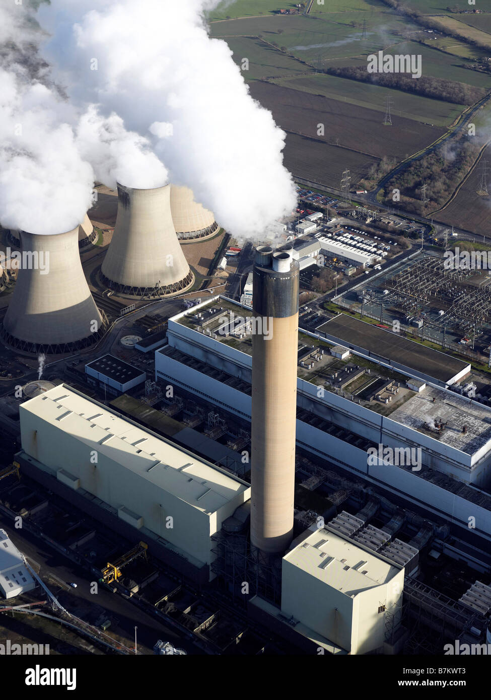 Aerial view drax power station hi-res stock photography and images - Alamy