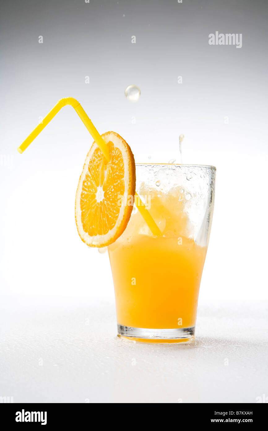 Glass of orange juice Stock Photo - Alamy