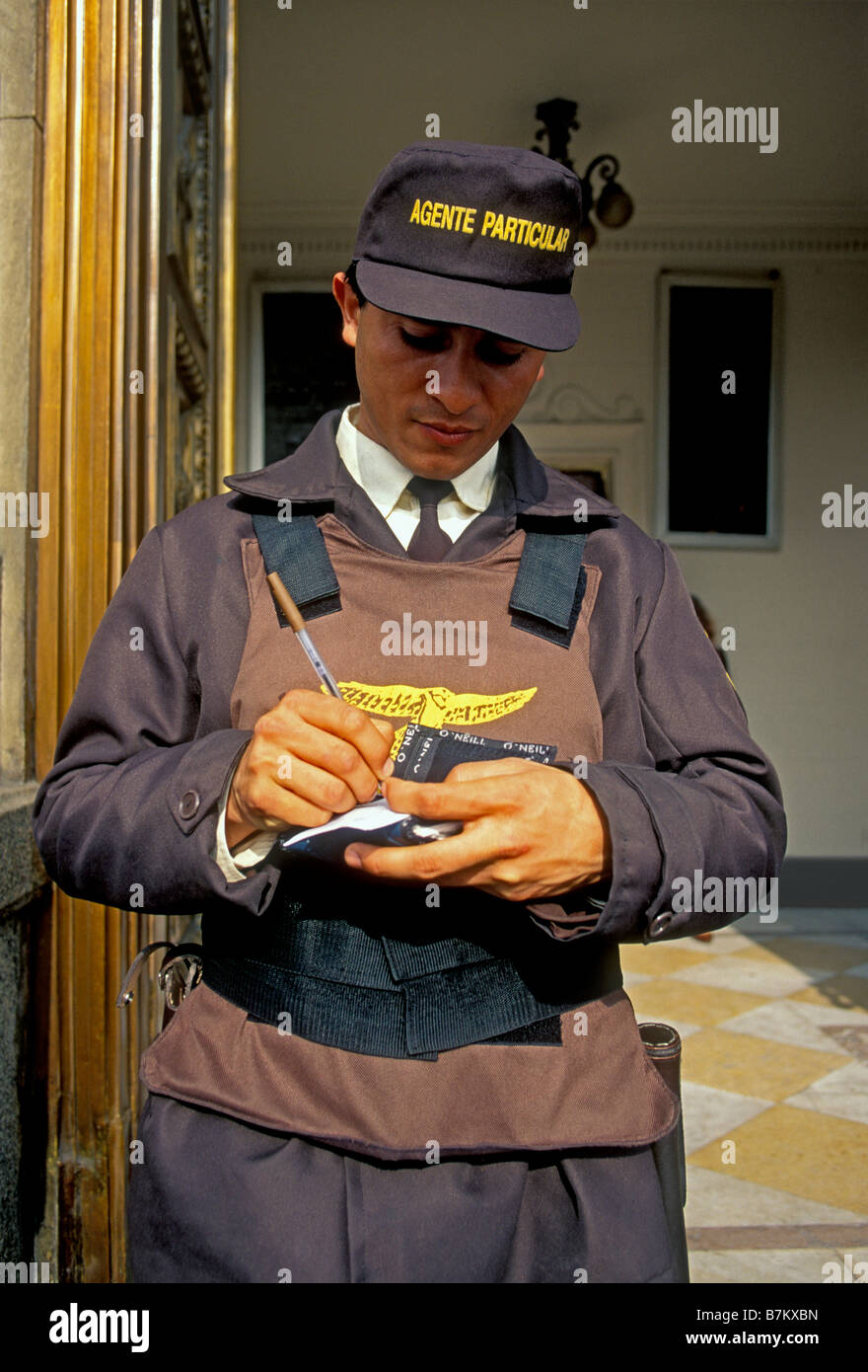 1, one, Peruvian man, security guard, guard, city of Lima, Lima, Lima ...