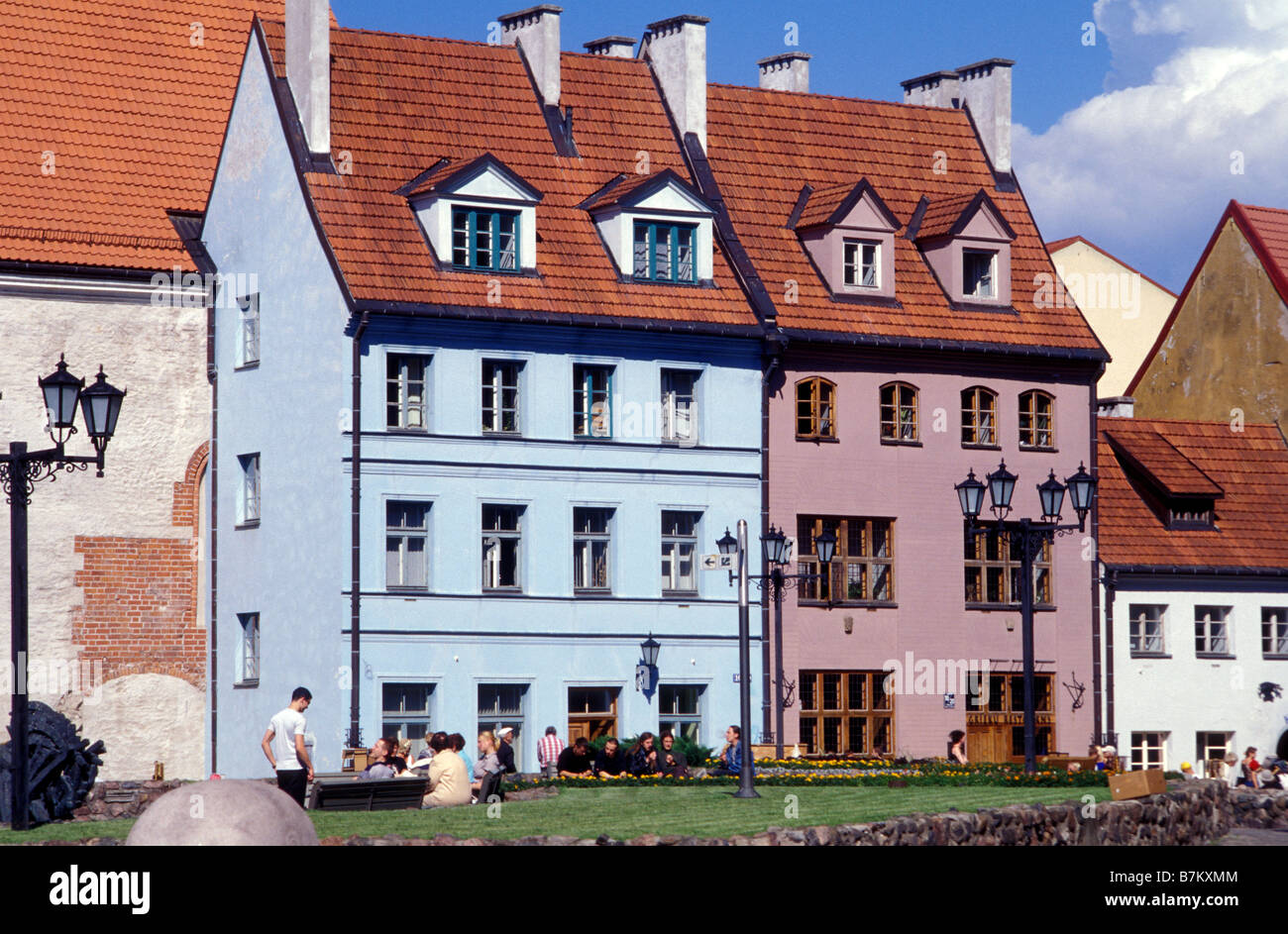 medieval buildings riga latvia Stock Photo - Alamy