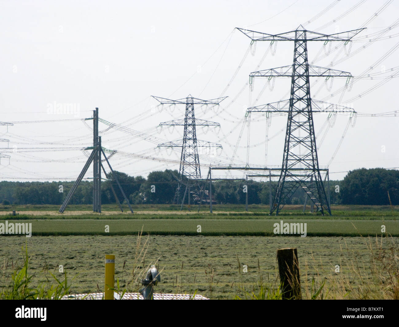 Powerline in the Dutch Country Stock Photo - Alamy