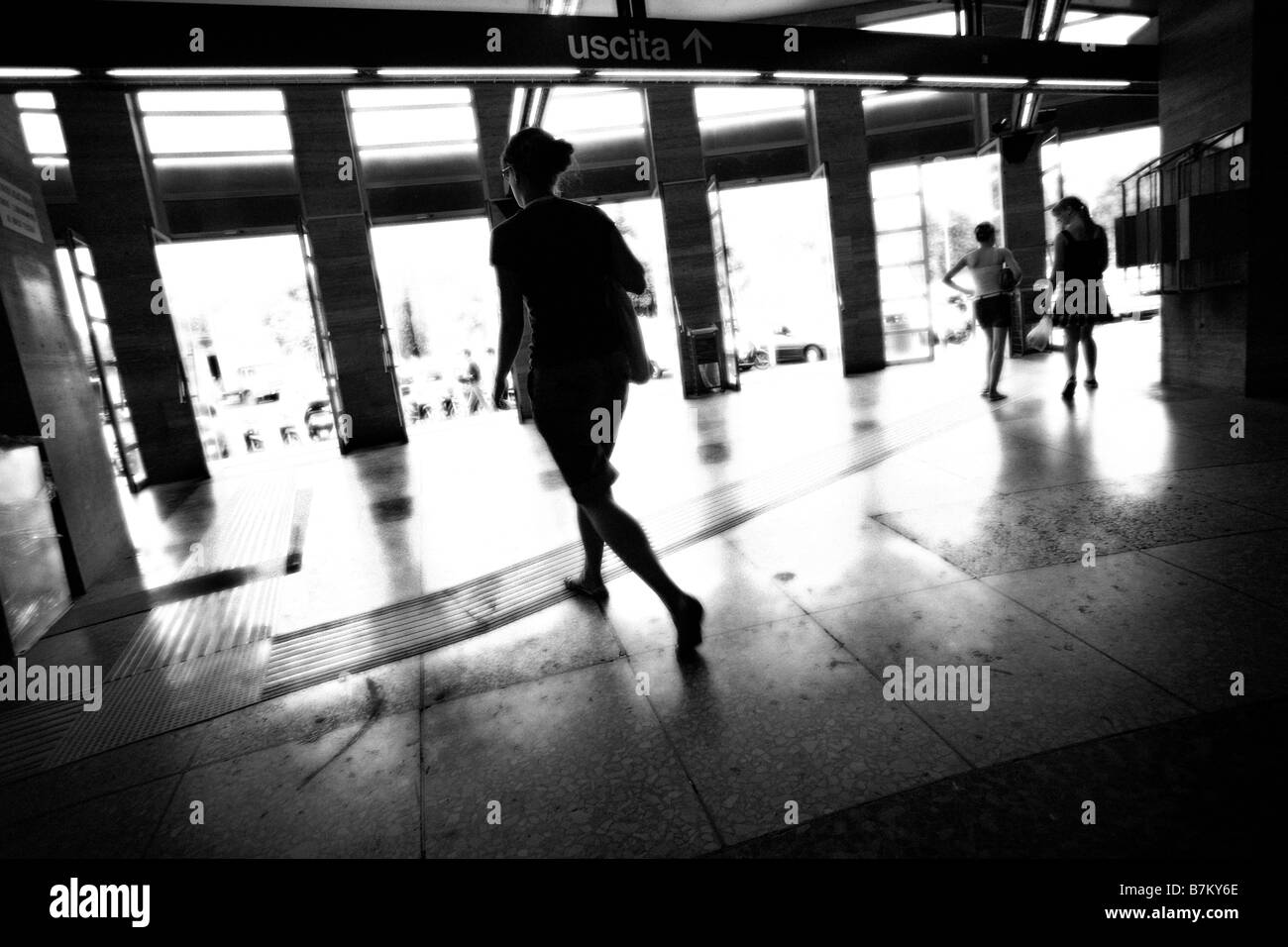 Subway station from train Black and White Stock Photos & Images - Alamy