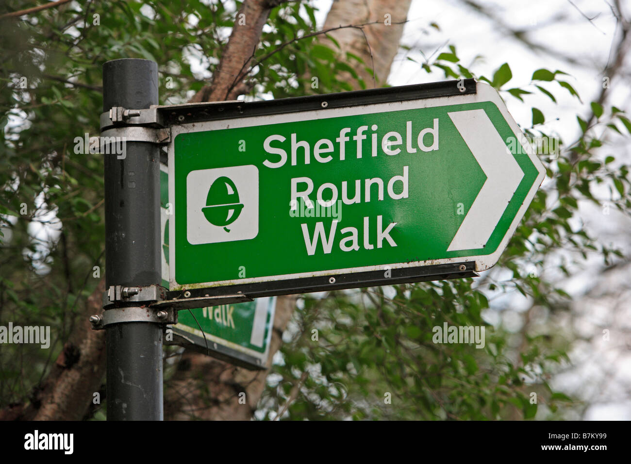 Sheffield Round Walk sign Stock Photo - Alamy
