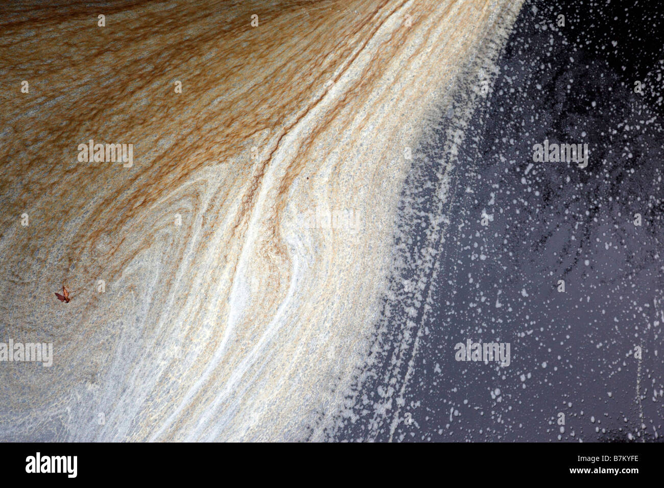 Industrial Pollution of an inland waterway - United Kingdom Stock Photo ...