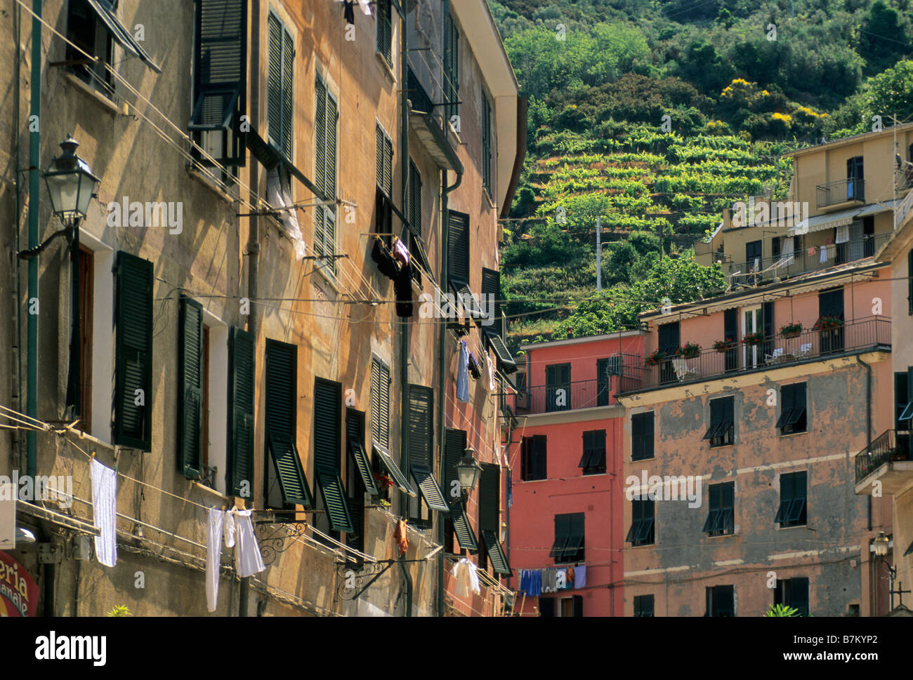 Via Roma at village of Vernazza at Cinque Terre Nat Park Riviera di ...