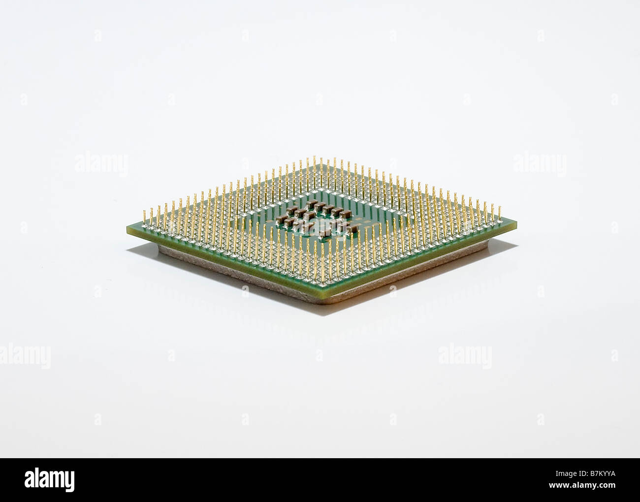 Computer processor against a white background Stock Photo - Alamy