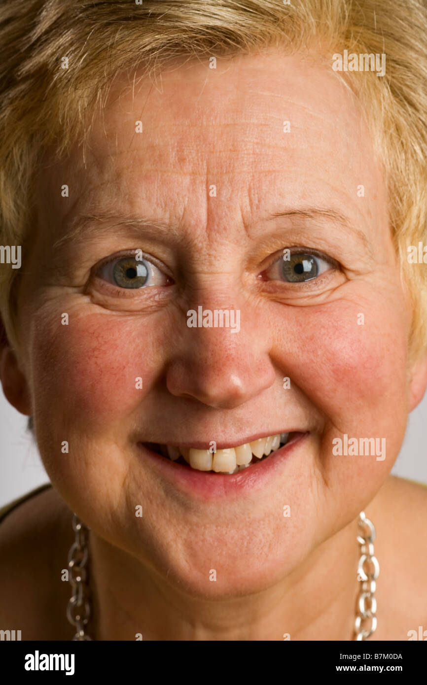 Close up mature womans portrait hi-res stock photography and images - Alamy