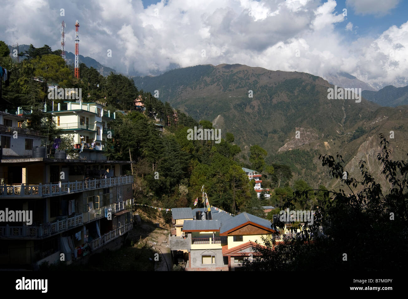 MacLeodganj in the Himalayan Foothills. Dharamsala. Himachal Pradesh ...