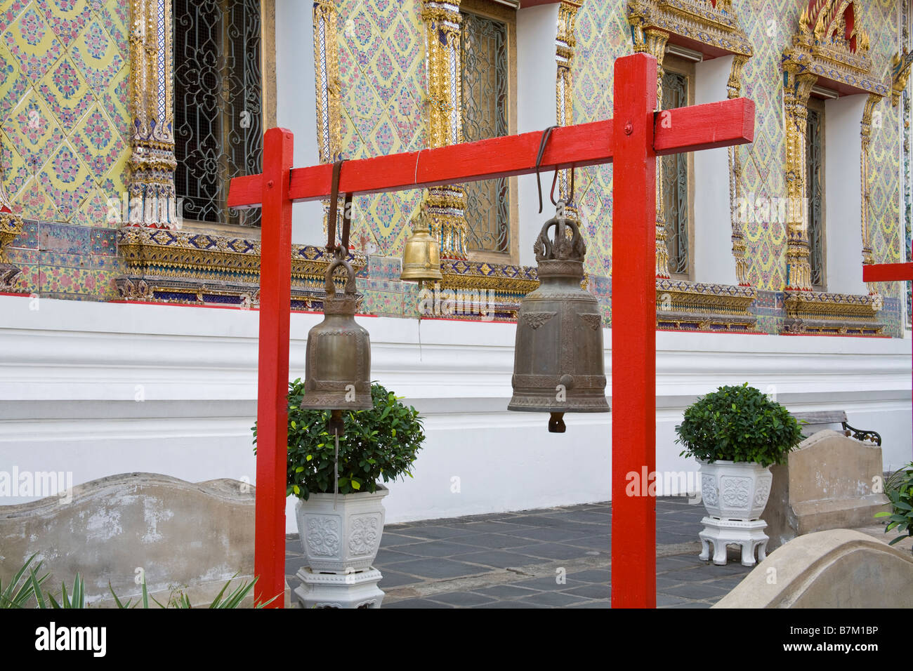 Bells at Wat Arun Temple of the Dawn Bangkok Thailand Asia Stock Photo ...
