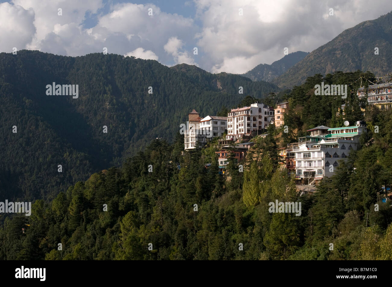 MacLeodganj in the Himalayan Foothills. Dharamsala. Himachal Pradesh ...