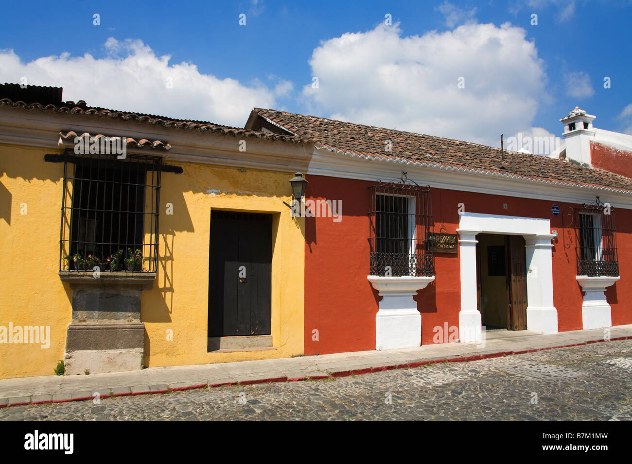 Colonial Architecture Antigua City Guatemala Central America Stock ...