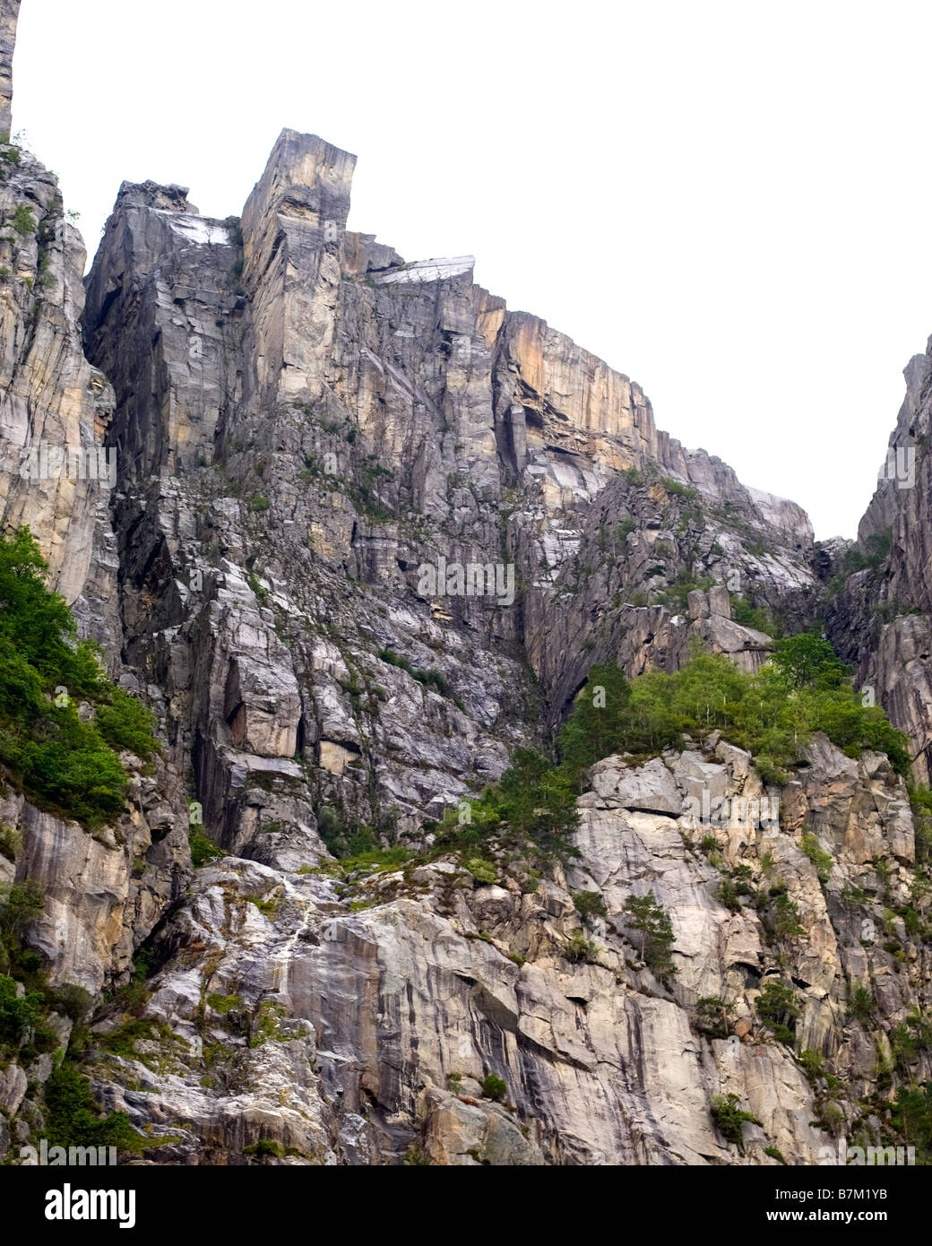 The Pulpit Rock (Preikestolen) in Lysefjord, near Stavanger, Norway ...