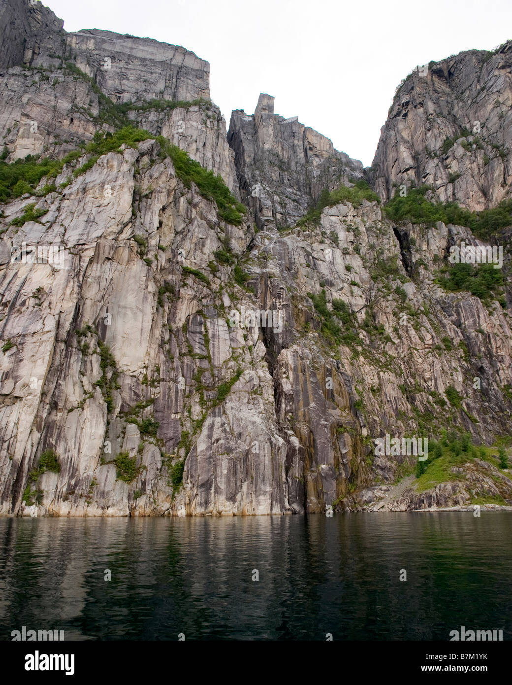 The Pulpit Rock (Preikestolen) in Lysefjord, near Stavanger, Norway ...
