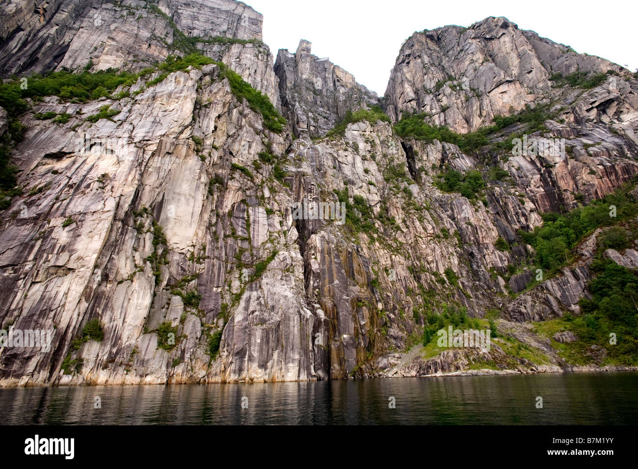The Pulpit Rock (Preikestolen) in Lysefjord, near Stavanger, Norway ...