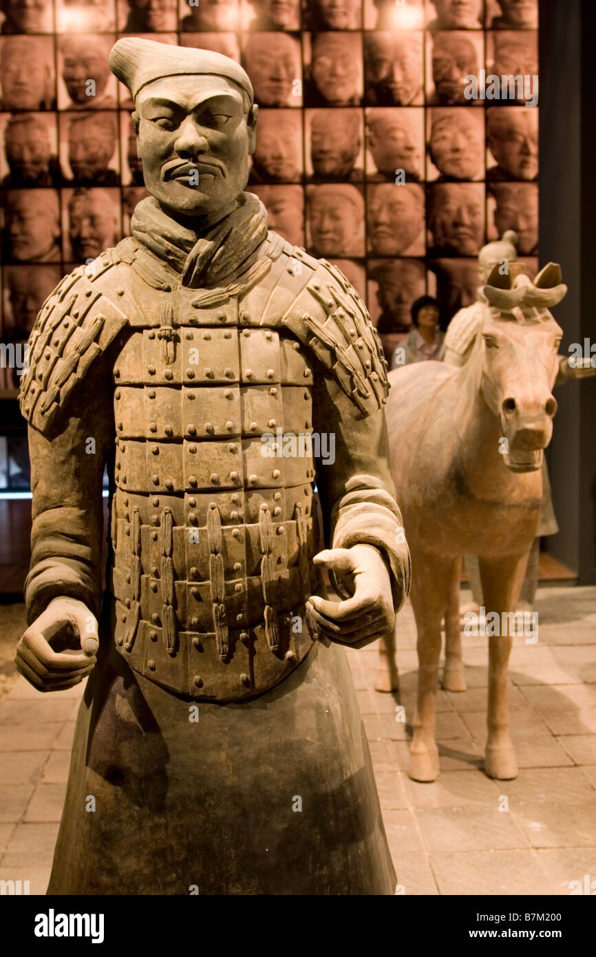 Terracotta warrior from the tomb of Qin Shi Huang displayed at the ...