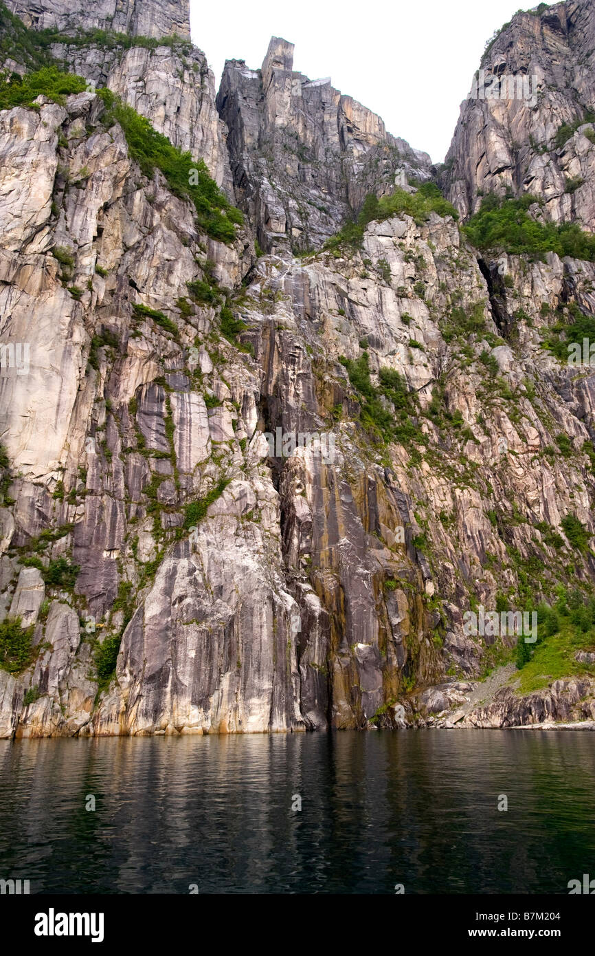 The Pulpit Rock (Preikestolen) in Lysefjord, near Stavanger, Norway ...