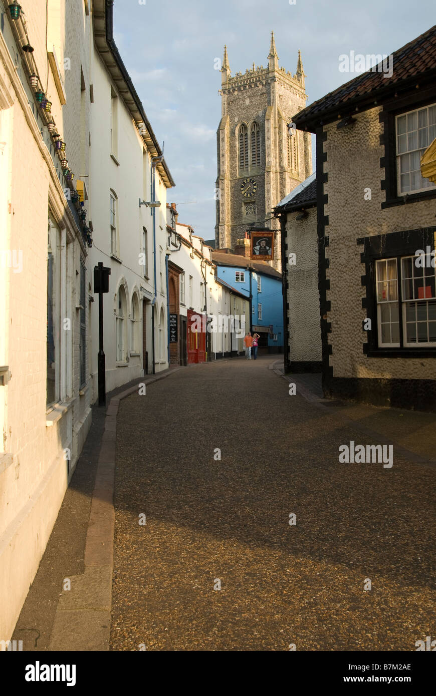 Cromer High Street looking towards the parish church of St Peter and St ...