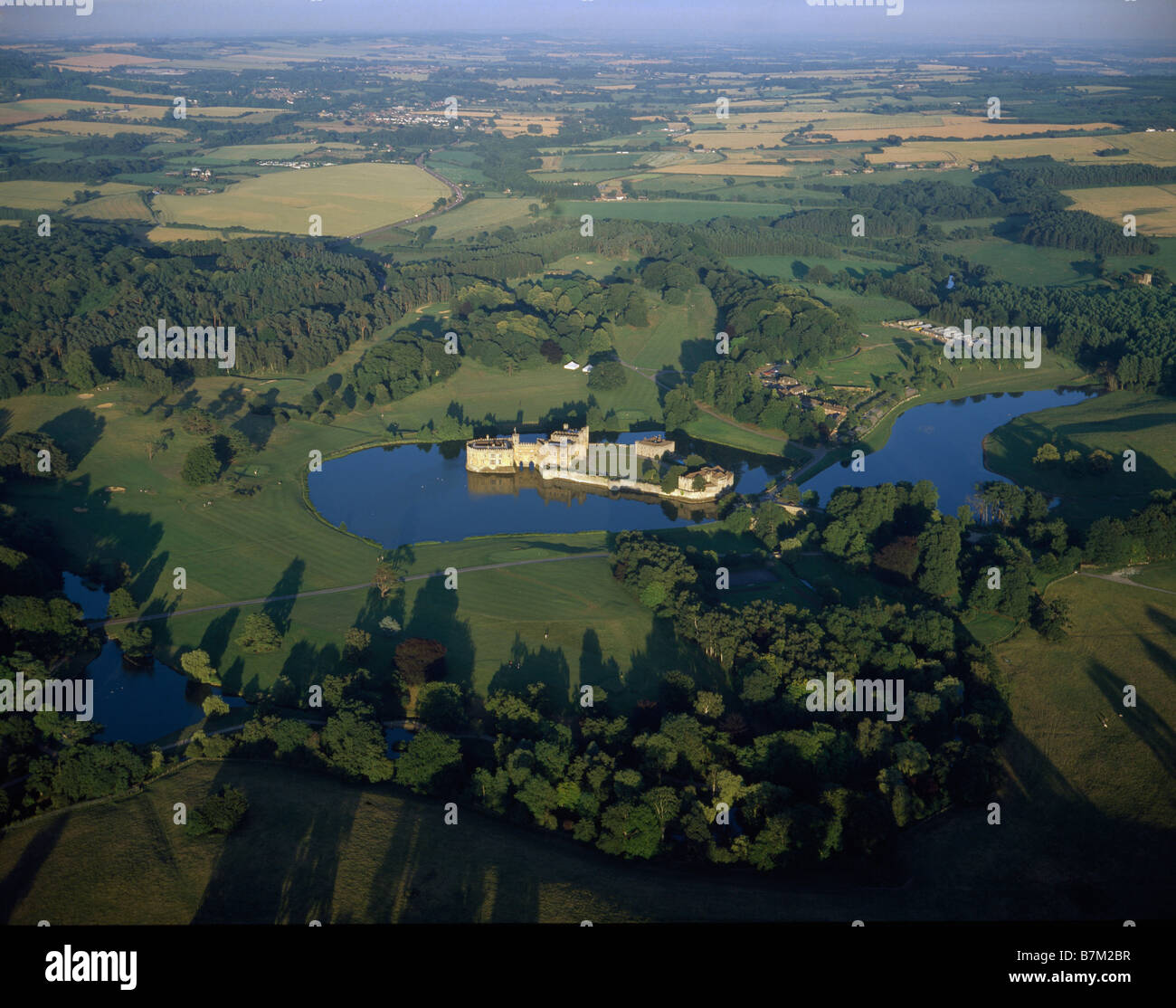 Leeds Castle Kent Aerial View Stock Photo - Alamy