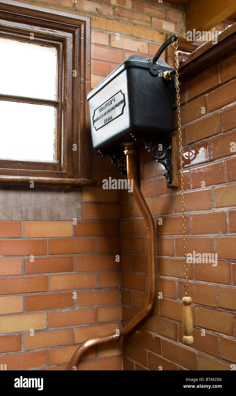 An original Thomas Crapper toilet cistern or waste preventer as it was ...