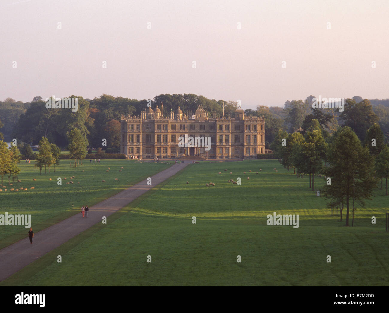 Longleat House Wiltshire built by Sir John Thynne completed 1580 Aerial ...