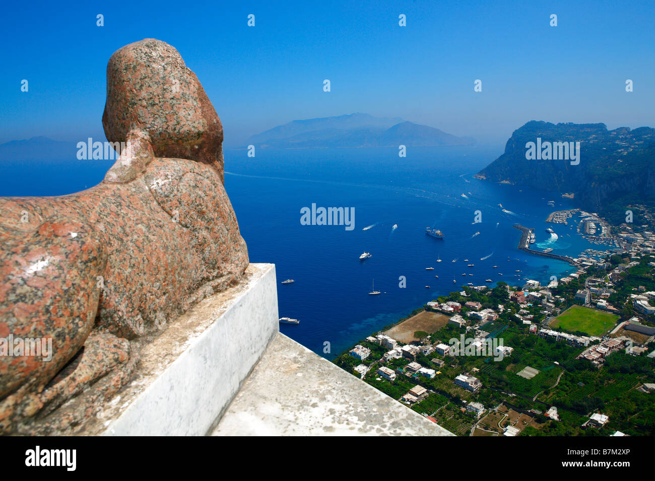 Panorama of Capri Stock Photo - Alamy
