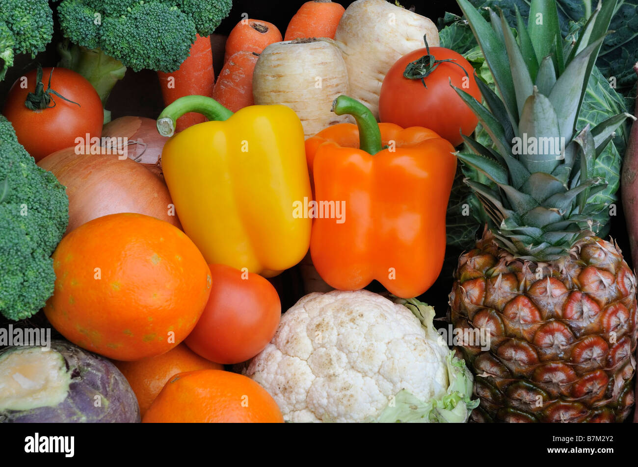 Mixed Vegetable basket Stock Photo - Alamy