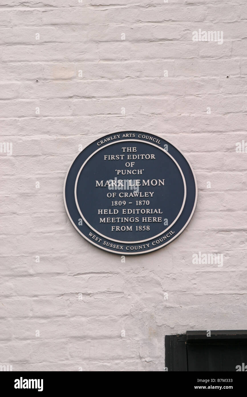 West sussex blue plaque hi-res stock photography and images - Alamy