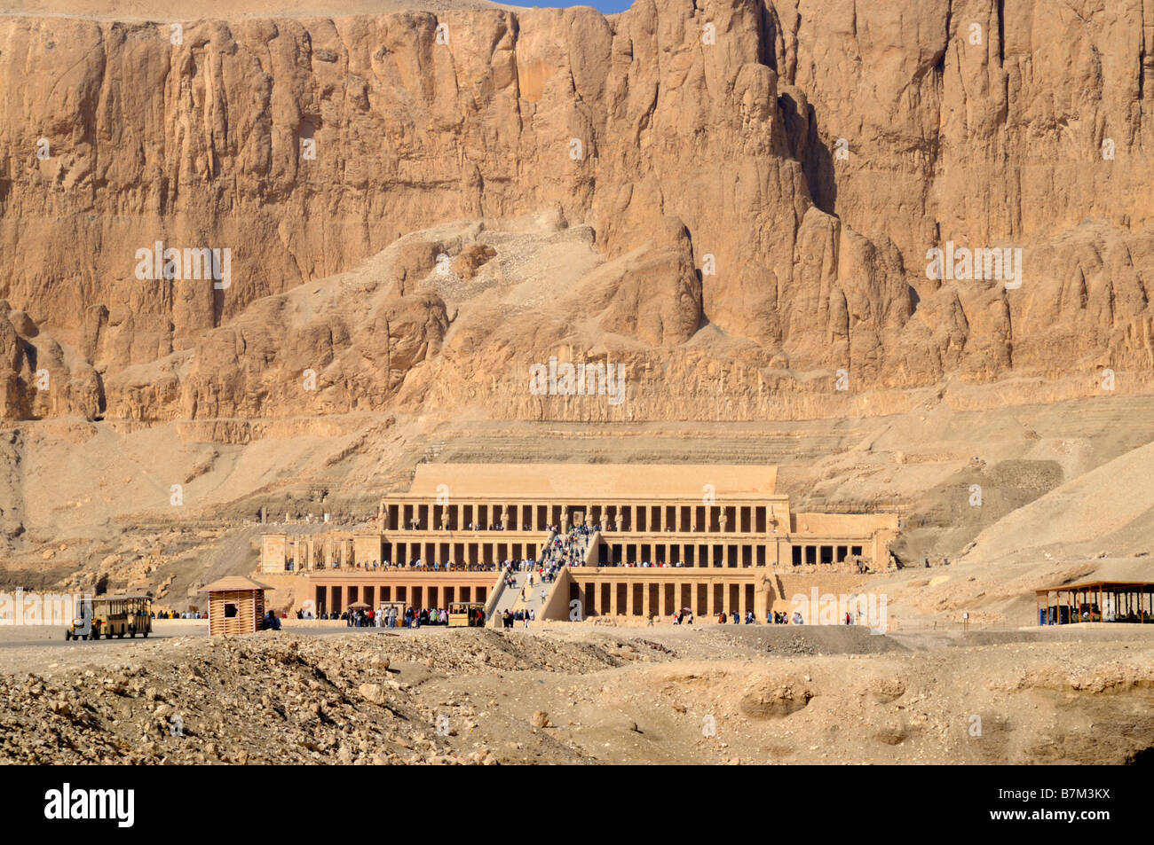 The Mortuary Temple of the female Pharaoh Hatshepsut near the Valley of ...