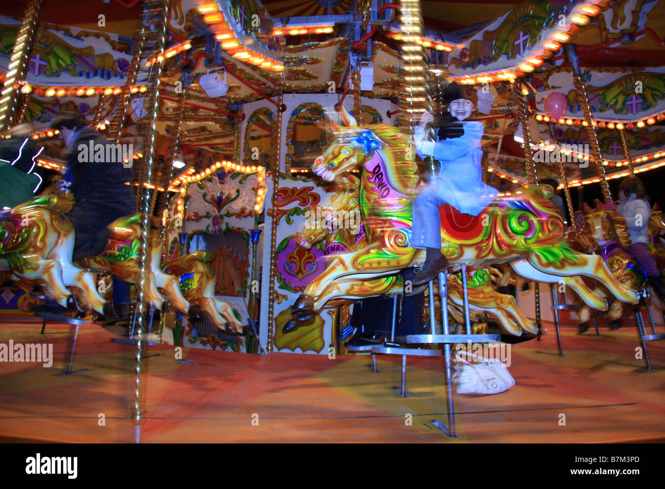 Merrygoround fairground ride hi-res stock photography and images - Alamy