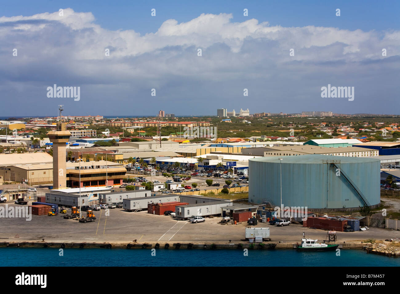 Container Port Oranjestad City Aruba Caribbean Stock Photo - Alamy