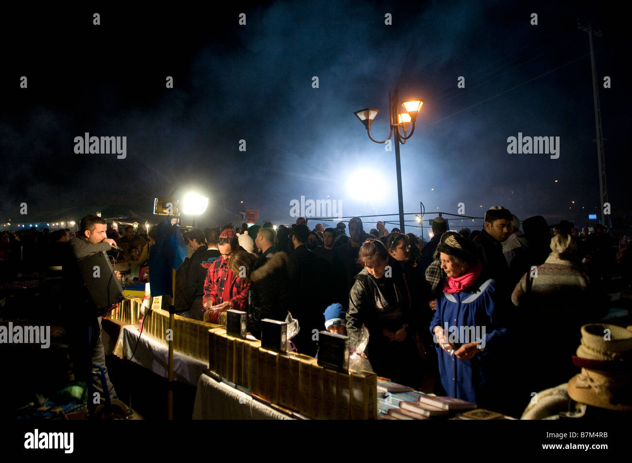 Sephardic Jews buying variety of Jewish religious objects at the ...